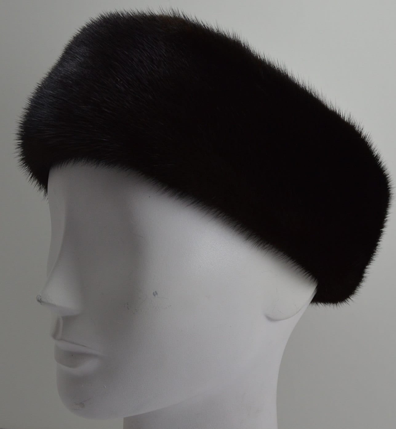 Black Mink Fur Headband New Made in the Usa - Etsy