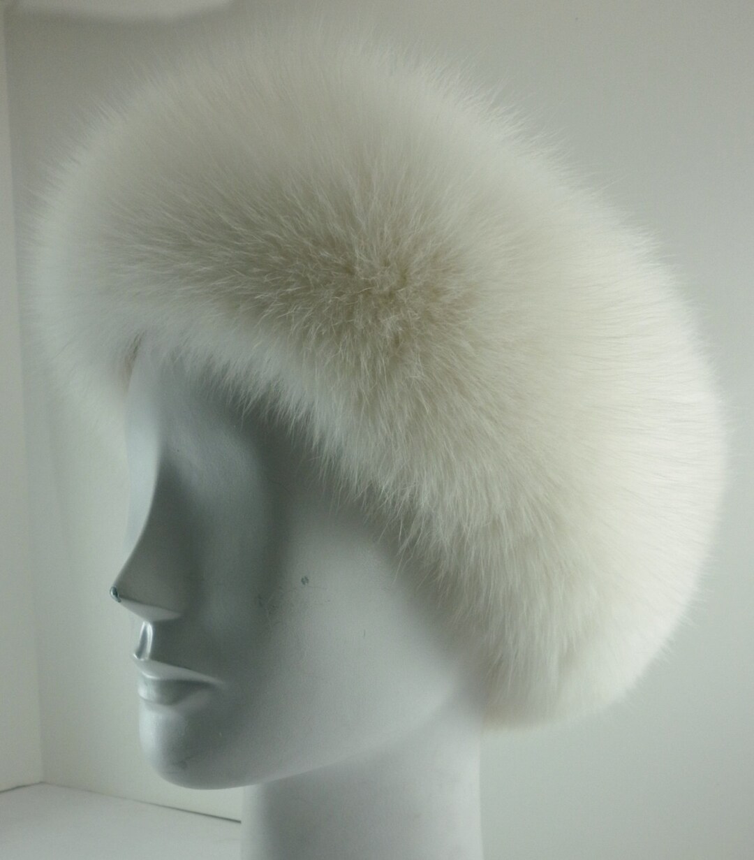 Shadow White Fox Fur Headband New Manufactured in US - Etsy