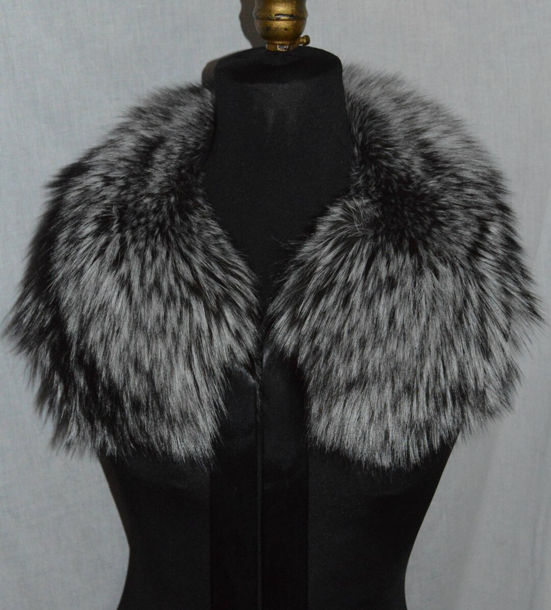 Real Genuine Silver Fox Fur Collar New Manufactured in US Authentic - Etsy