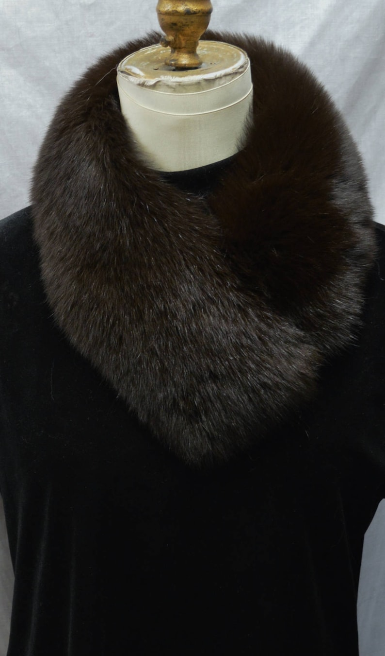 Dark Brown Fox Fur Headband New Made in the Usa | Etsy