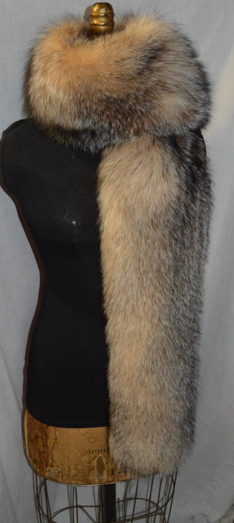 Real Fox Fur Boa Crystal Scarf Wrap Fling Made in the USA | Etsy