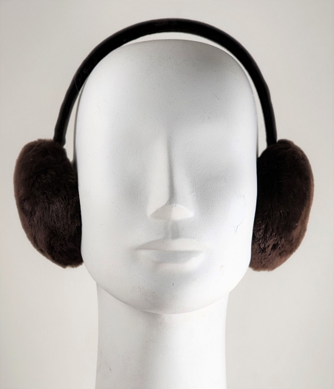 Brown Shearling Lamb Fur Earmuffs New - Etsy