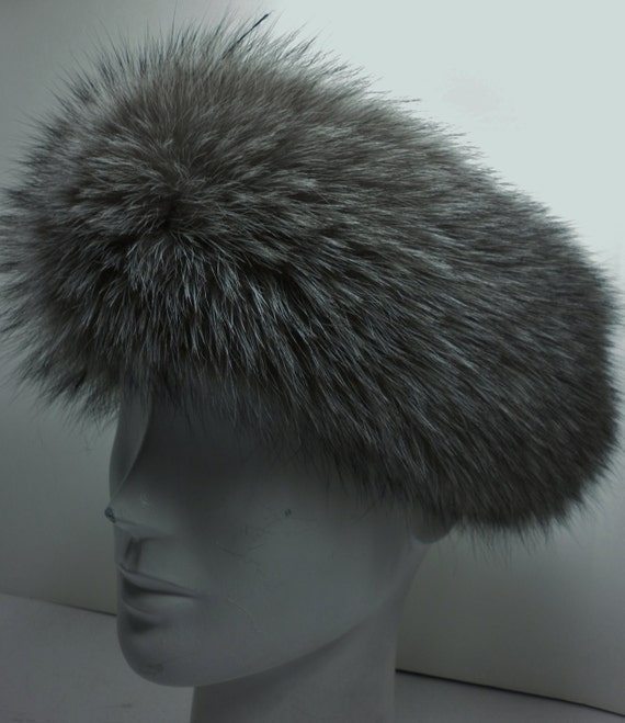 Real Indigo Fox Fur Headband New Made in Usa Blue Frost | Etsy