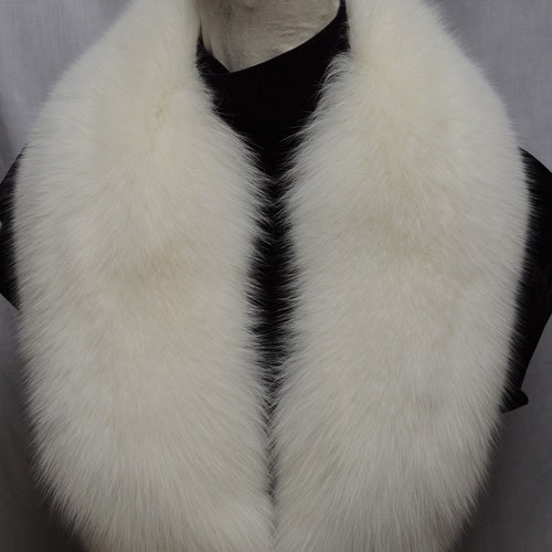 WHITE FOX Collarbrand New Real Natural Genuine Fur - Etsy