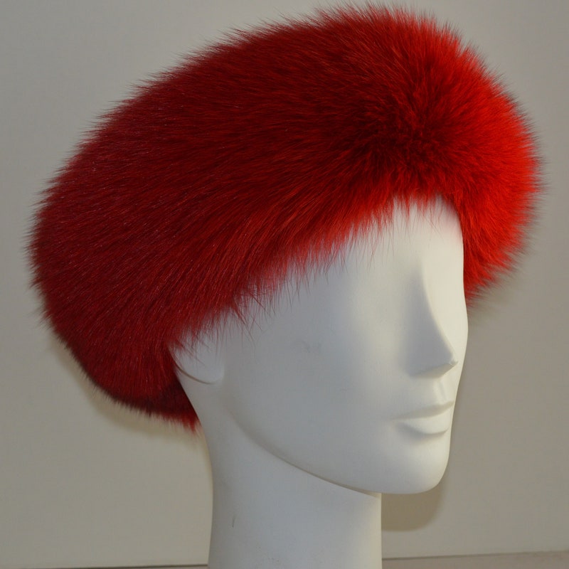 Fur Burgundy Headband - Etsy