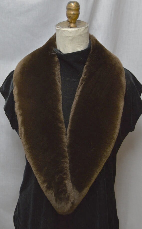 Real Beaver Fur Collar Sheared Plucked Brown Women Men Detachable New ...