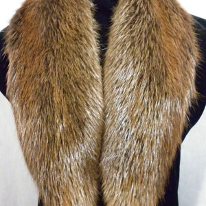 Real Beaver Fur Collar Detachable Women Men New Manufactured in the US ...