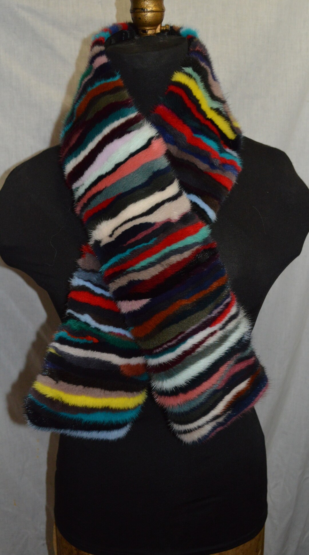 Real Mink Fur Scarf Collar Wraparound New - Etsy