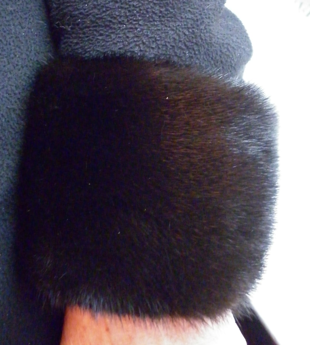 Real Mahogany Mink Fur Detachable Cuffs Manufactured in USA New - Etsy