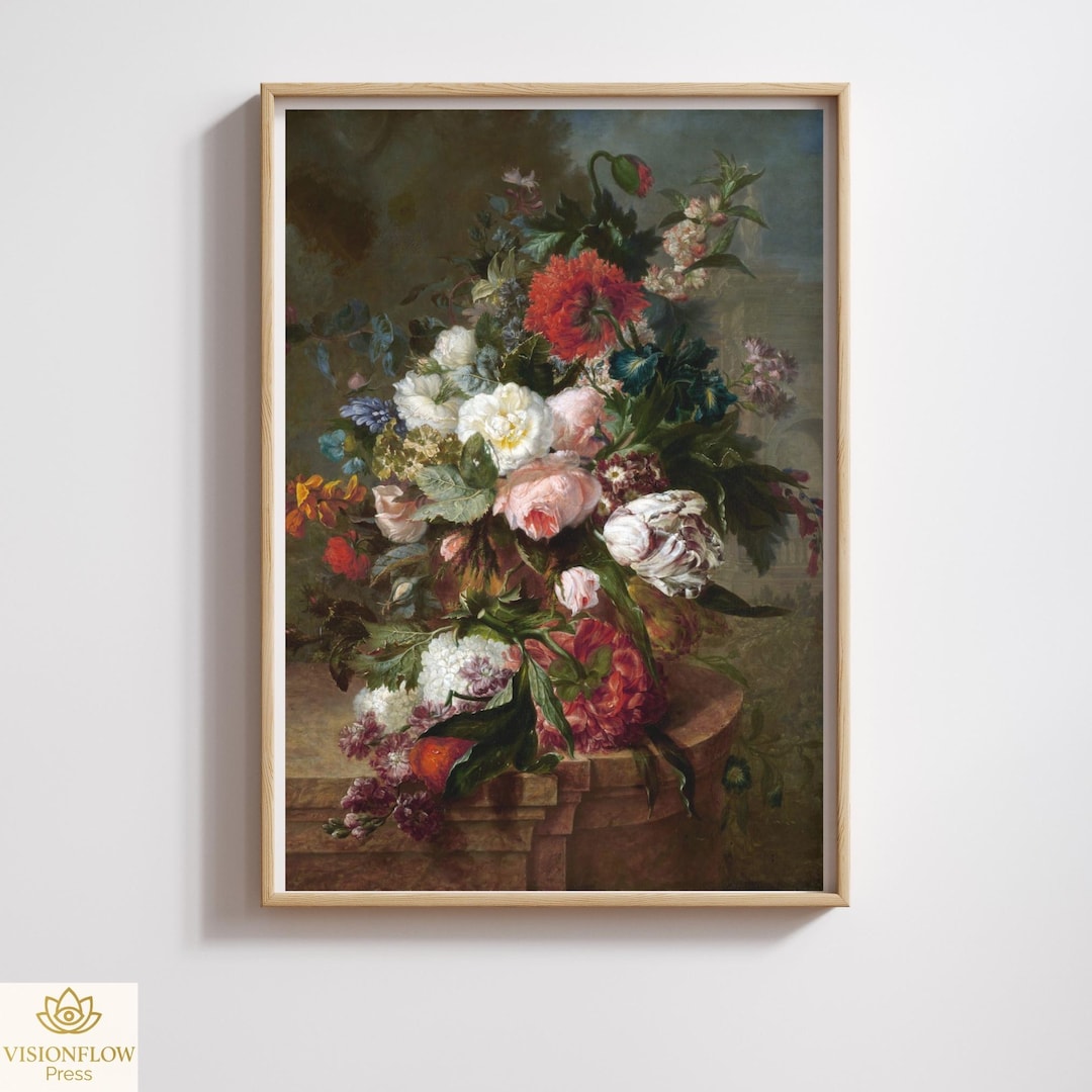 Floral Still Life Print | Harmanus Uppink | Restored Fine Art (digital ...
