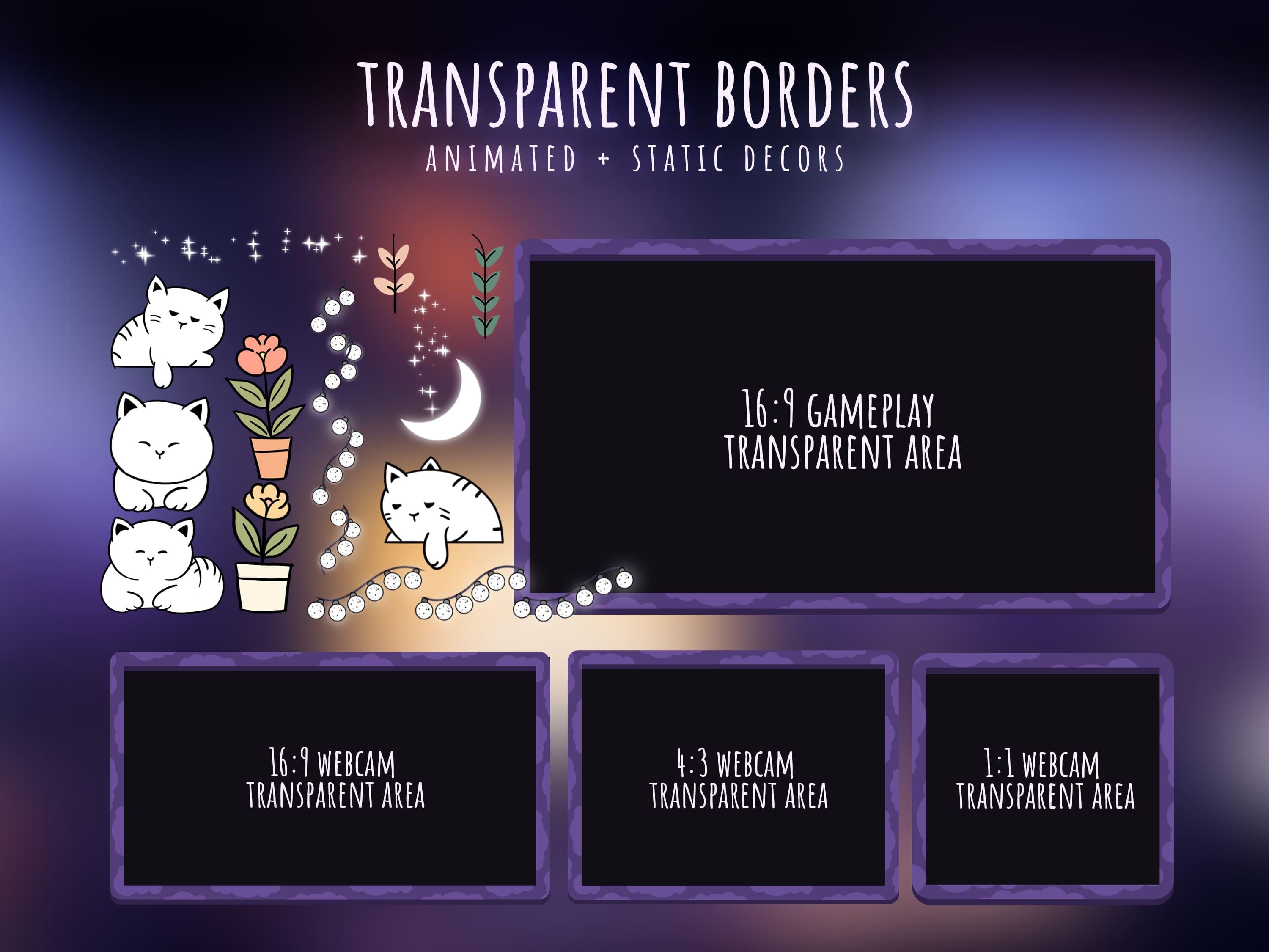 Animated Stream Overlay Pack | Cozy Room | Night Vibe Overlay Package ...