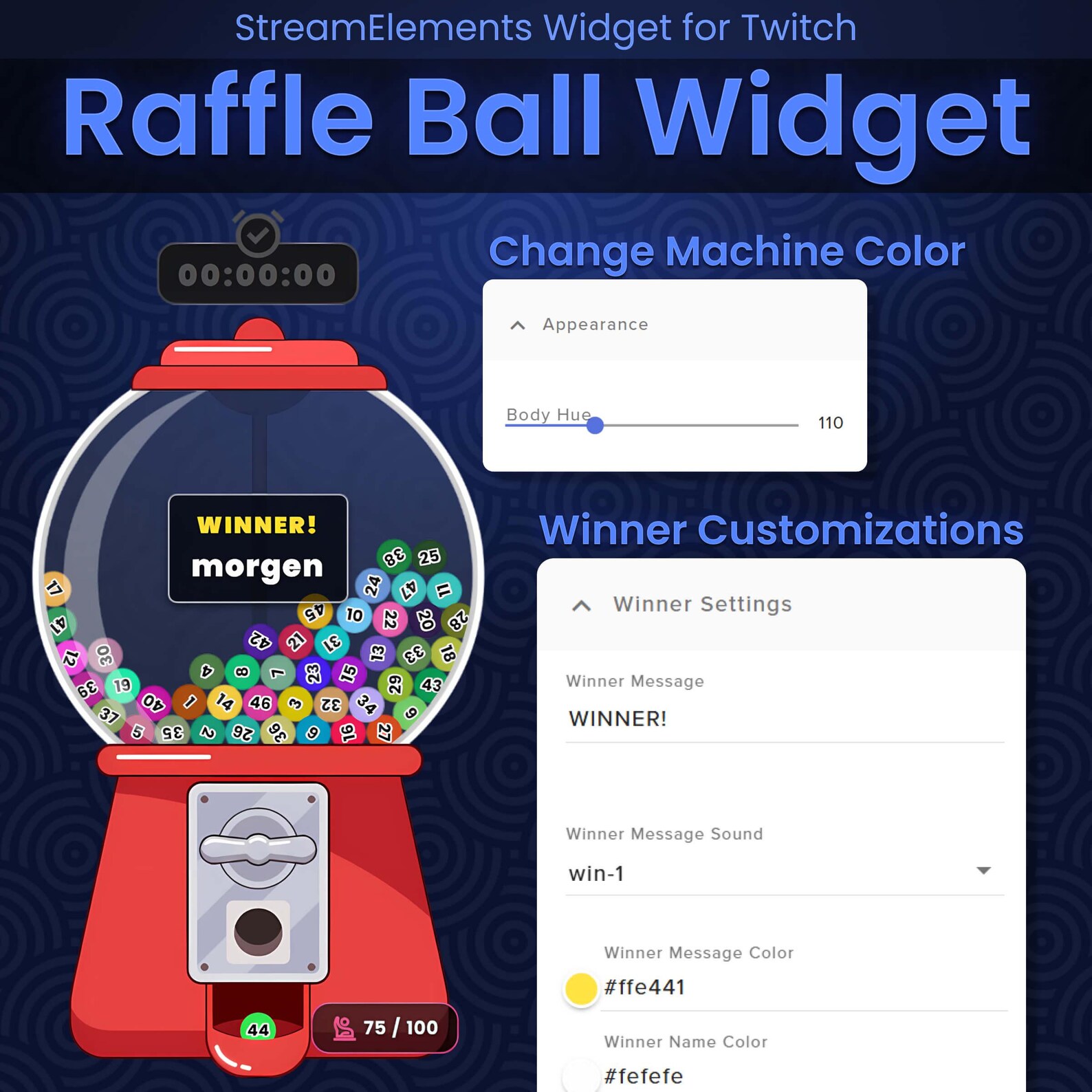 Raffle Ball Widget for Twitch | Customizable Streamelements Widget ...