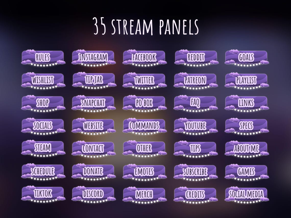 Animated Stream Overlay Pack | Cozy Room | Night Vibe Overlay Package ...