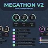 Subathon Timer Widget • up to 20 Milestones • Twitch & Youtube ...