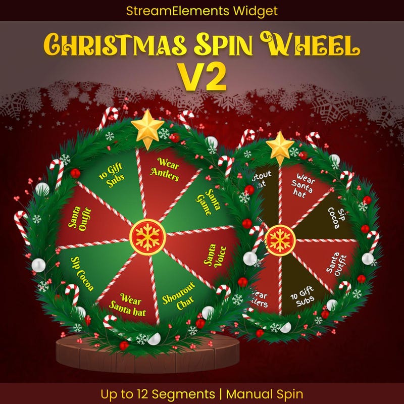 Twitch Wheel Christmas - Etsy