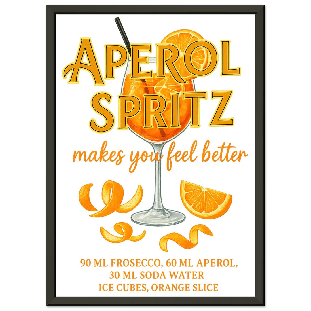 Aperol Spritz Premium Poster With Metal Frame - Etsy
