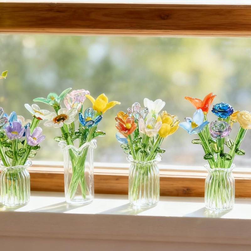 Glass Tiny Flowers - Etsy