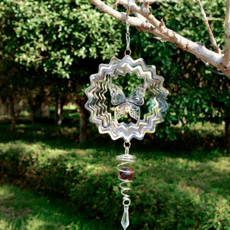 Boho Mandala Kinetic Wind Chime, Rotating Hanging Decor, Christmas Gift ...