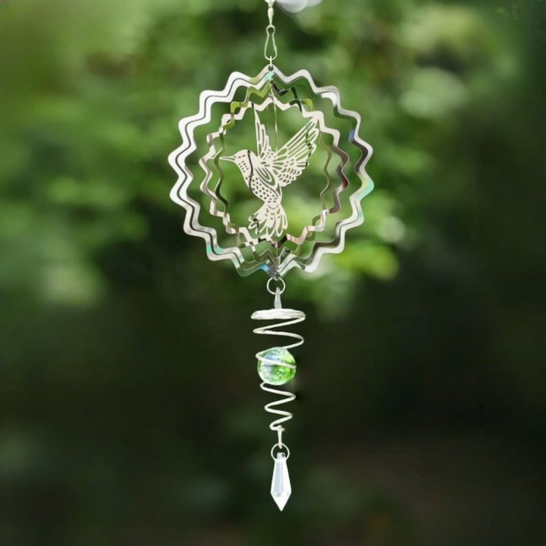Boho Mandala Kinetic Wind Chime, Rotating Hanging Decor, Christmas Gift ...