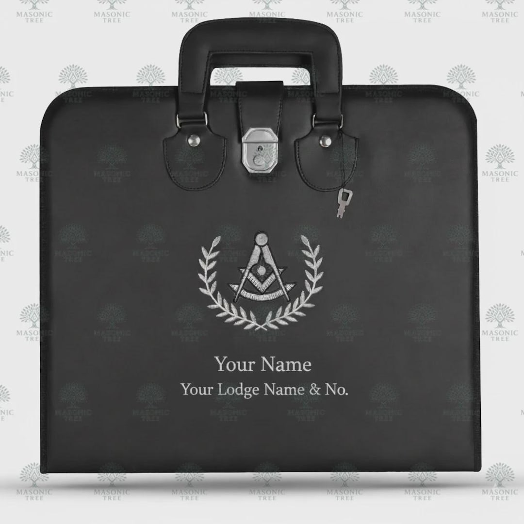 Masonic Past Master Embroidered Soft Case With Custom Name, Lodge Name ...