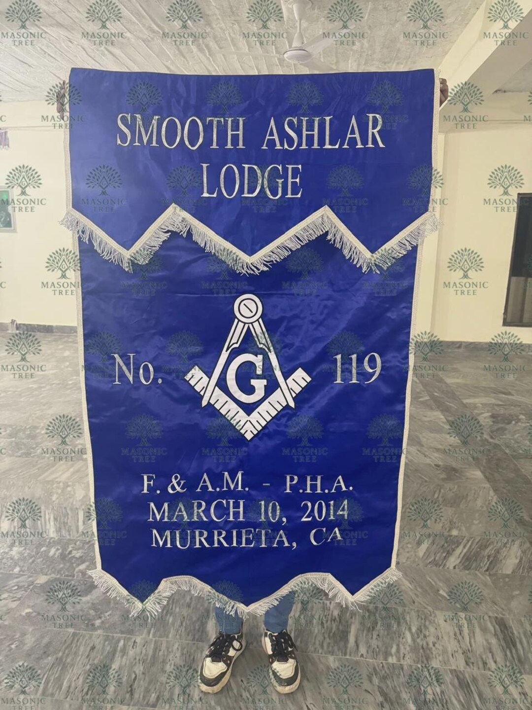 Custom Masonic Blue Lodge Silk Banner Machine Embroidered F&AM PHA - Etsy