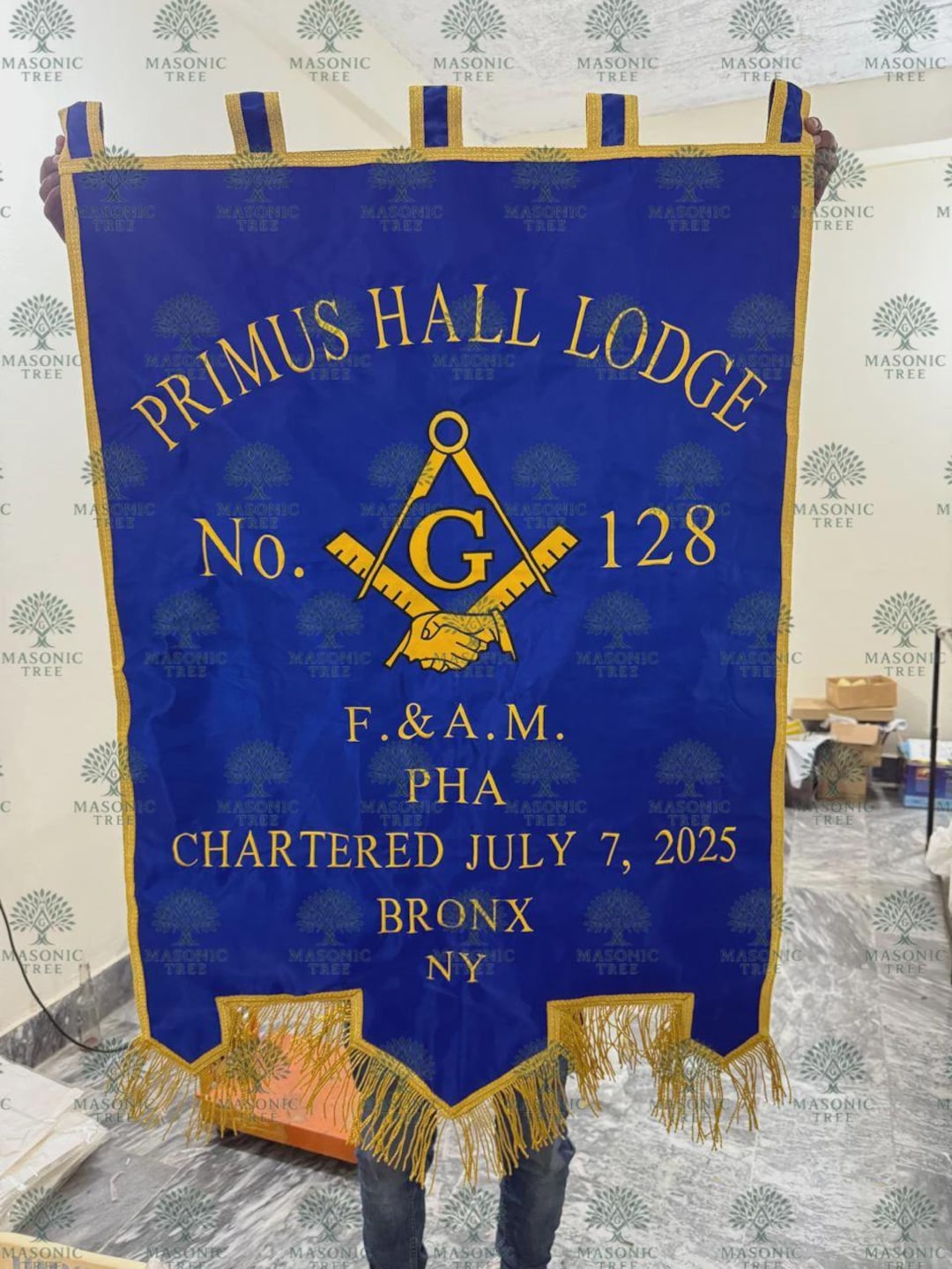 Custom Masonic Blue Lodge Banner Machine Embroidered F&AM PHA - Etsy