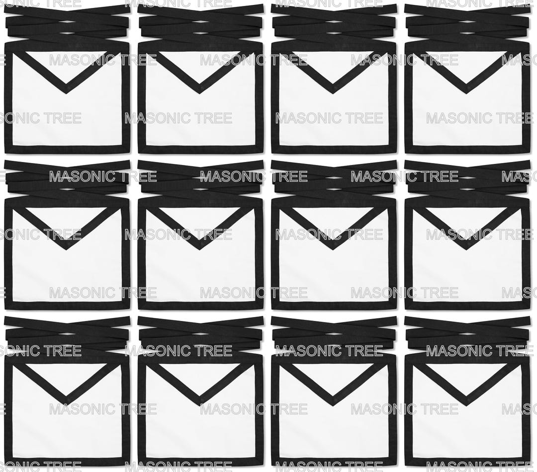 Set of 12 Masonic Funeral Aprons – Canvas With Black Ribbon 14x16 ...
