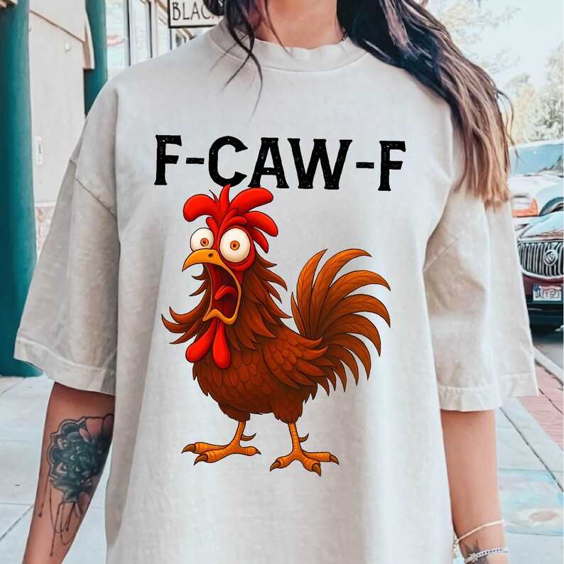 F Caw F Chicken Meme PNG - Sarcastic Rooster Cartoon Art (digital ...