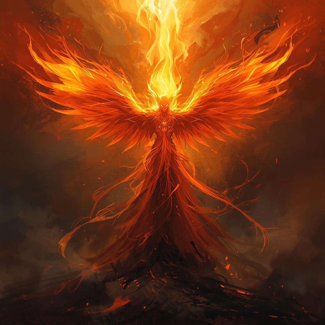 The Phoenix Wraith — Spirit of Eternal Fire & Rebirth - Etsy
