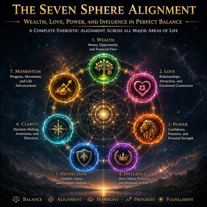 Seven Sphere Alignment – Wealth, Love, Power, Influence, Protection ...
