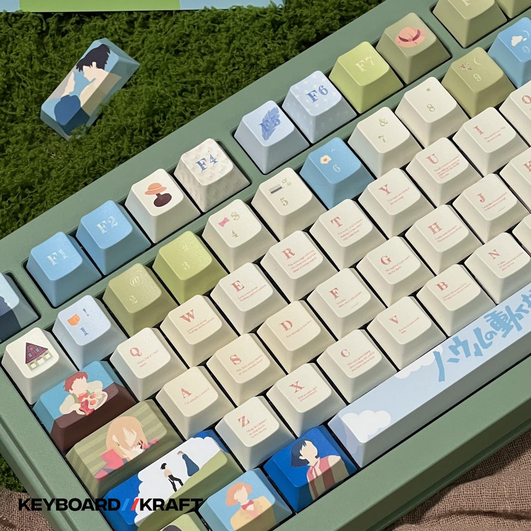 Ghibli Anime Keycap Set 143 | Japanese Style PBT Custom Handmade for ...
