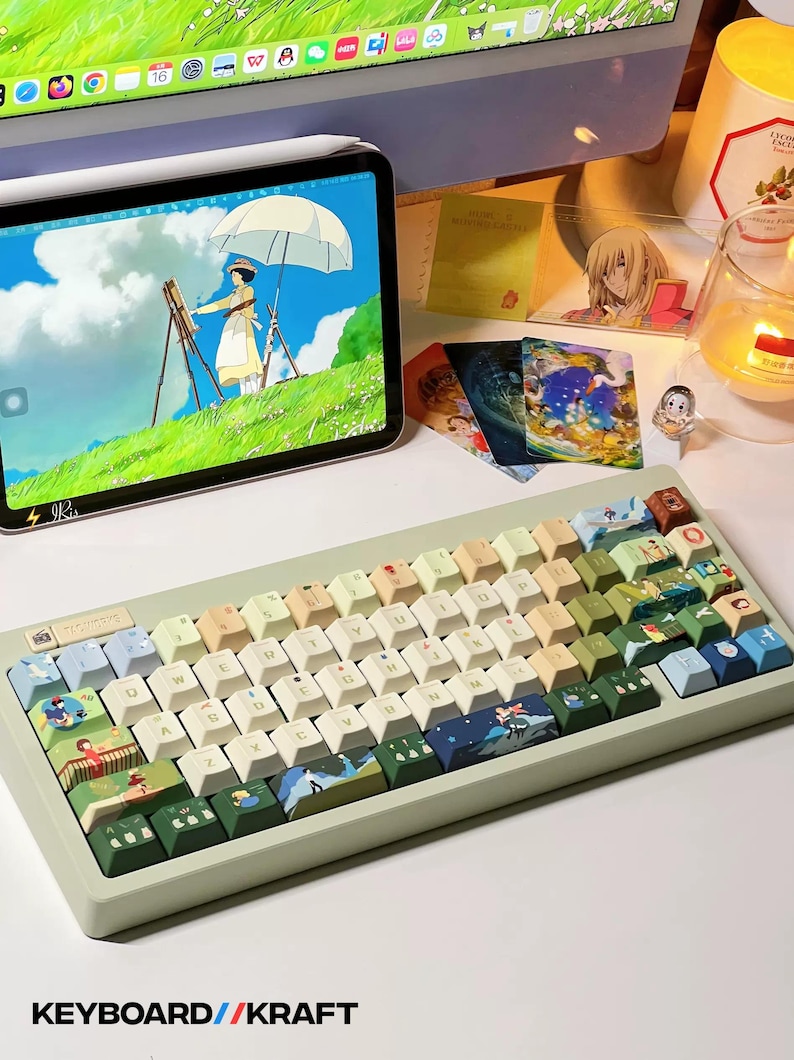 Ghibli Anime Keycap Set 144 | Japanese Style PBT Custom Handmade for ...