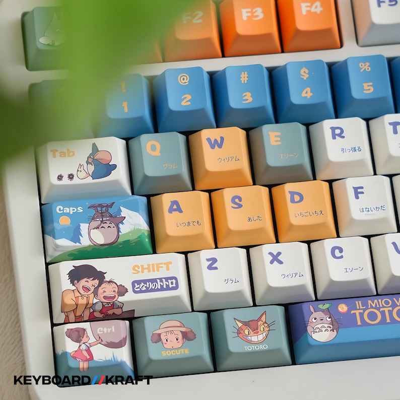 Ghibli Anime Keycap Set 152 | Japanese Style PBT Custom Handmade for ...