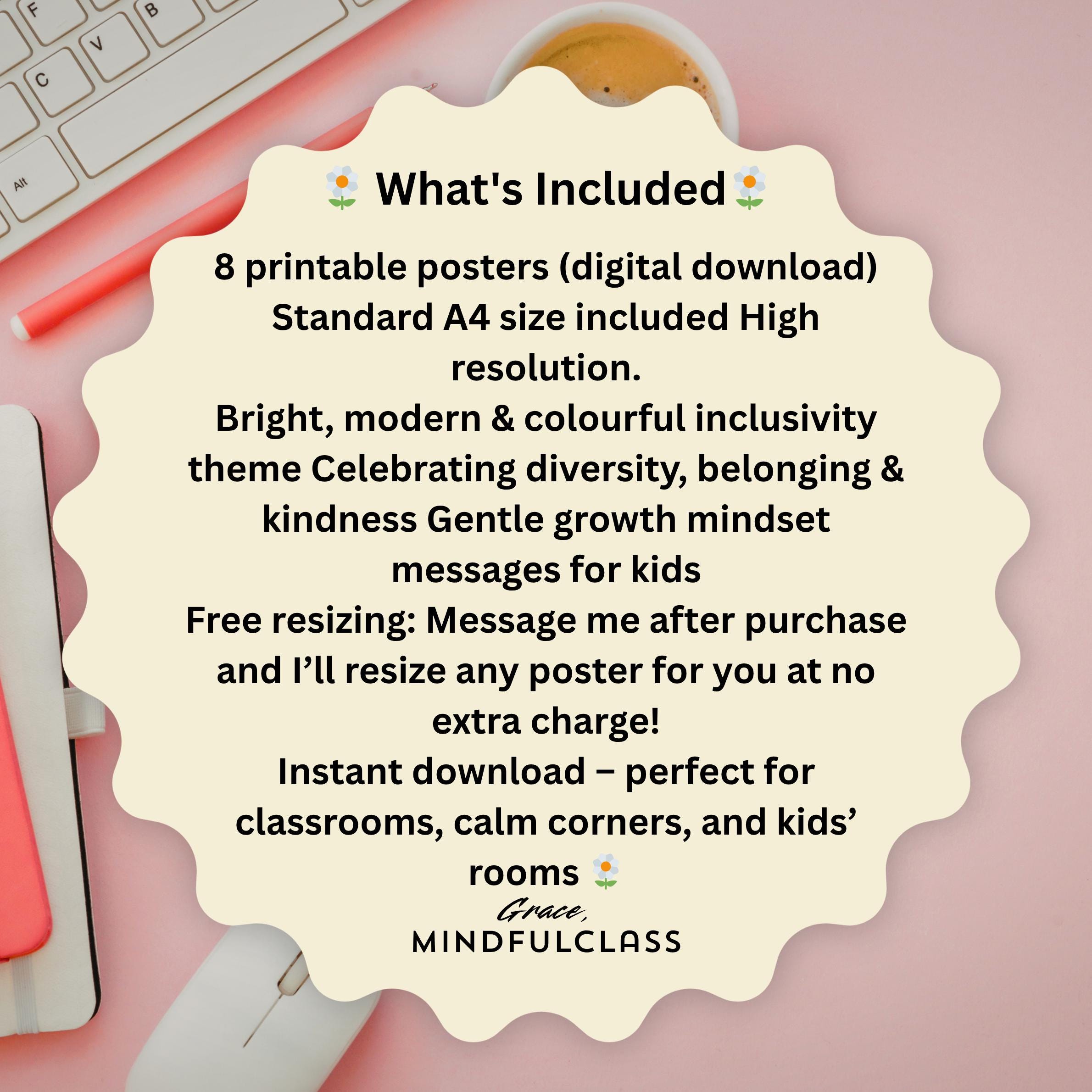 Inclusive Classroom Posters Bundle – Diversity, Kindness, Growth ...