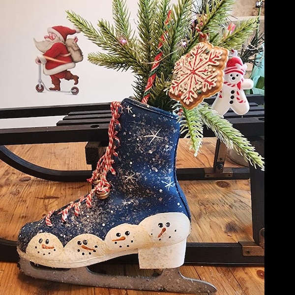 Painted Ice Skates - Etsy