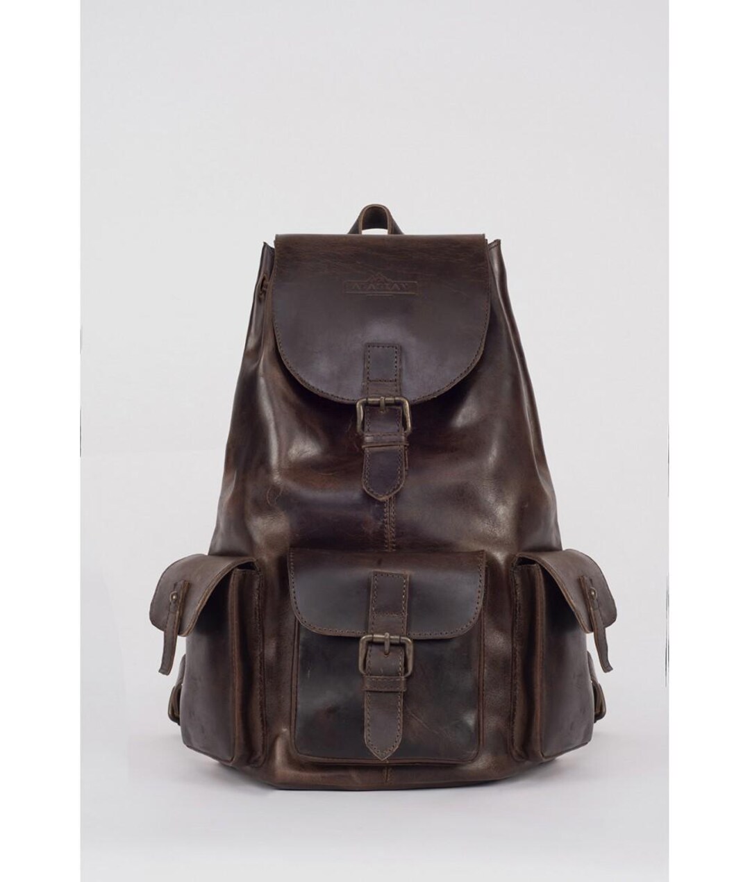 Piper Crazy Horse Leather Backpack | Mens Dark Brown Cowhide Backpack ...
