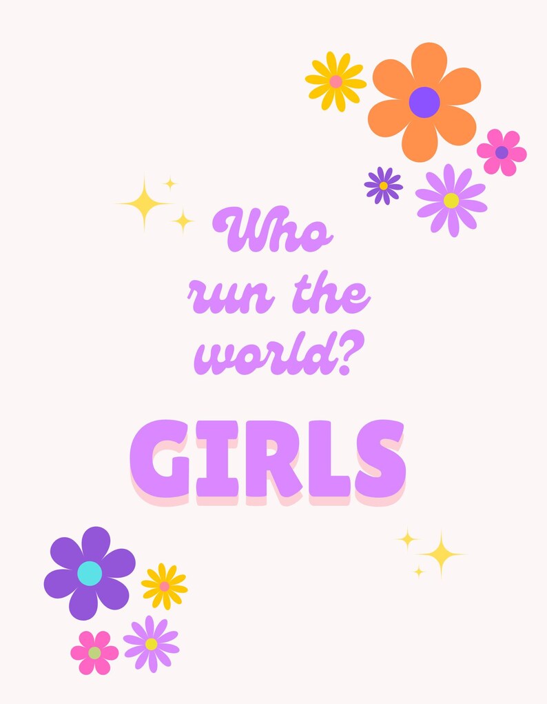 Printable Quote | Wall Art | Who Run the World? Girls | Printable ...