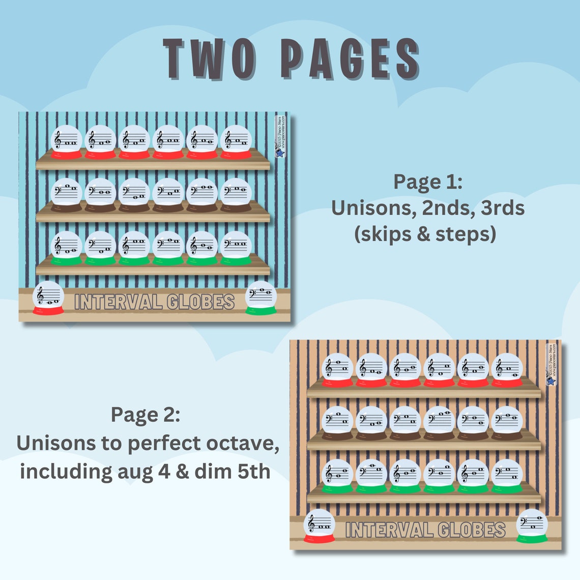 Piano Interval Game,interval Globes Piano Lesson Games,piano Lesson ...