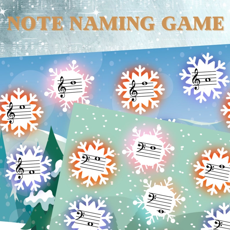 Note Naming Games,falling Snowflakes Piano Lesson Games,note Naming ...