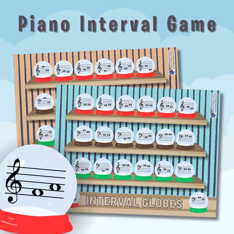 Piano Interval Game,interval Globes Piano Lesson Games,piano Lesson ...