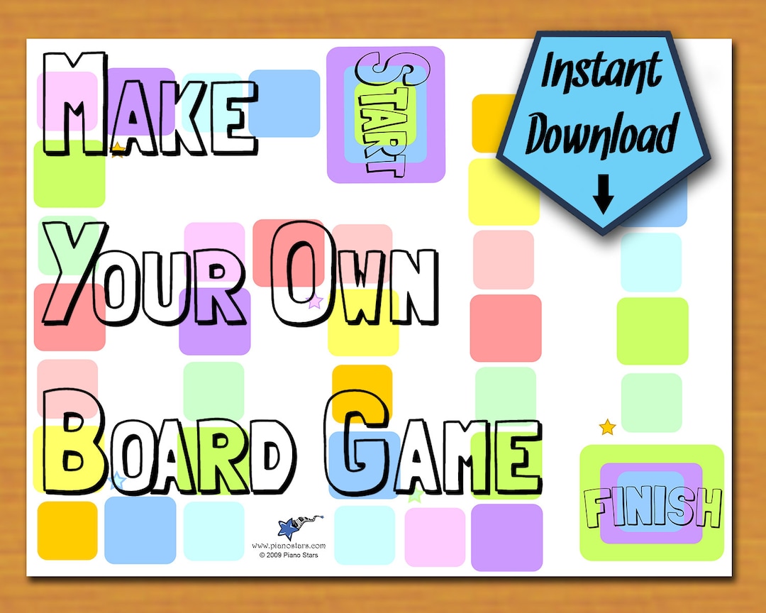 Custom Board Game Printable, Piano Games, Piano Lesson Games, Piano ...