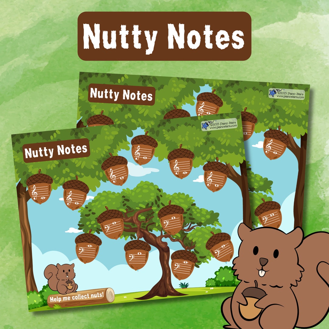Piano Lesson Games,nutty Notes Piano Lesson Game,note Naming Game,piano ...