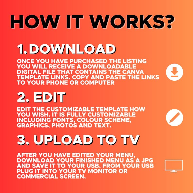 Indian Restaurant TV Menu Board Templates: 3 Canva Designs (digital ...