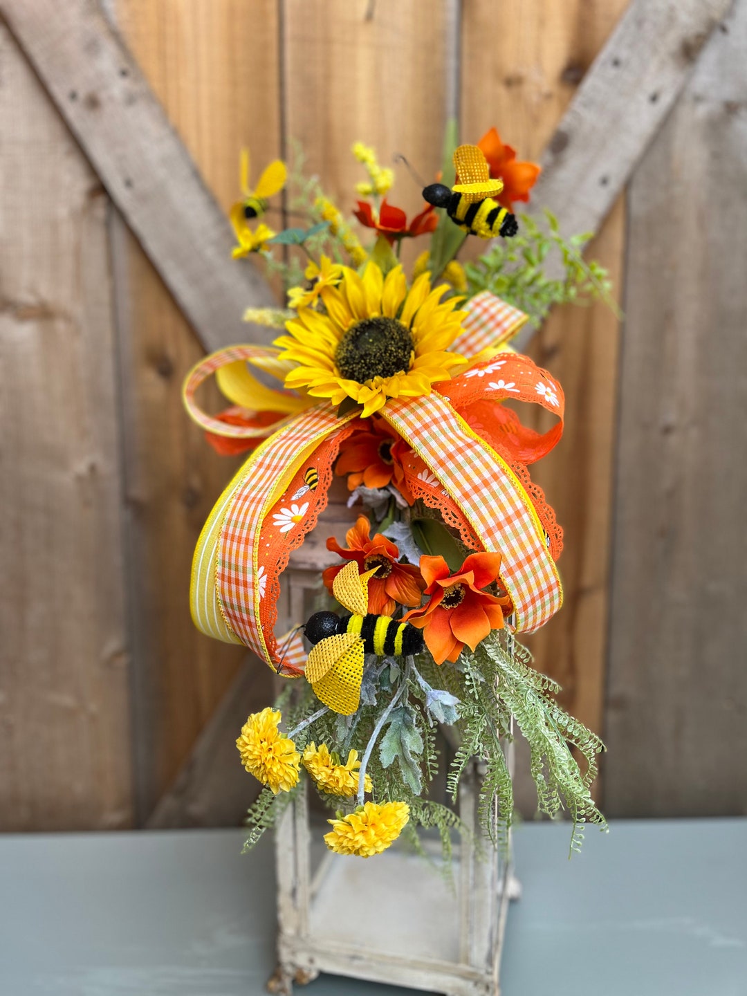 Summer Bee Lantern Swag, Summer Bee Lantern Hanger, Lantern Decor ...