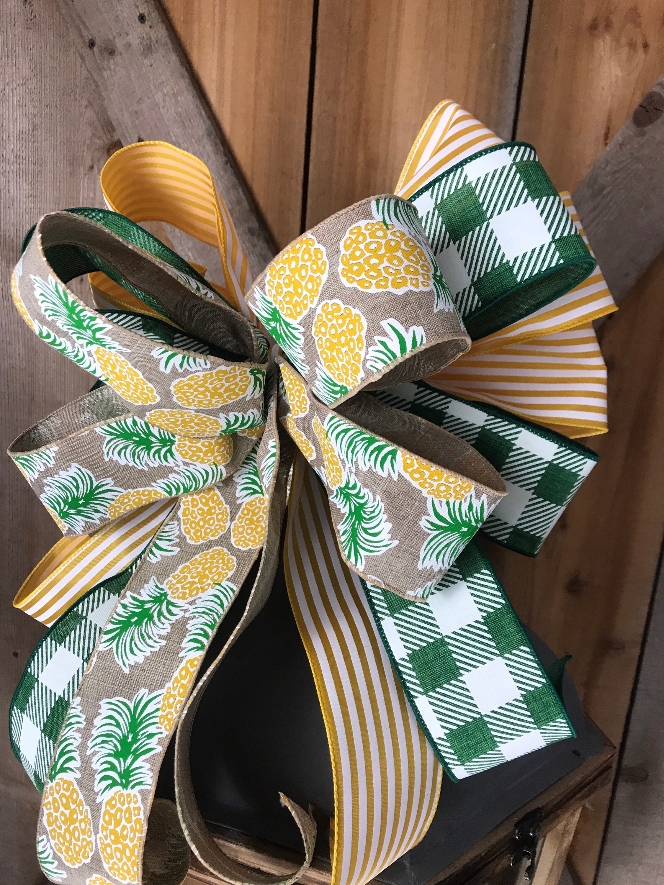 Wreath Bow Summer Wreath Bow Lantern Bow Front Door Bow Etsy