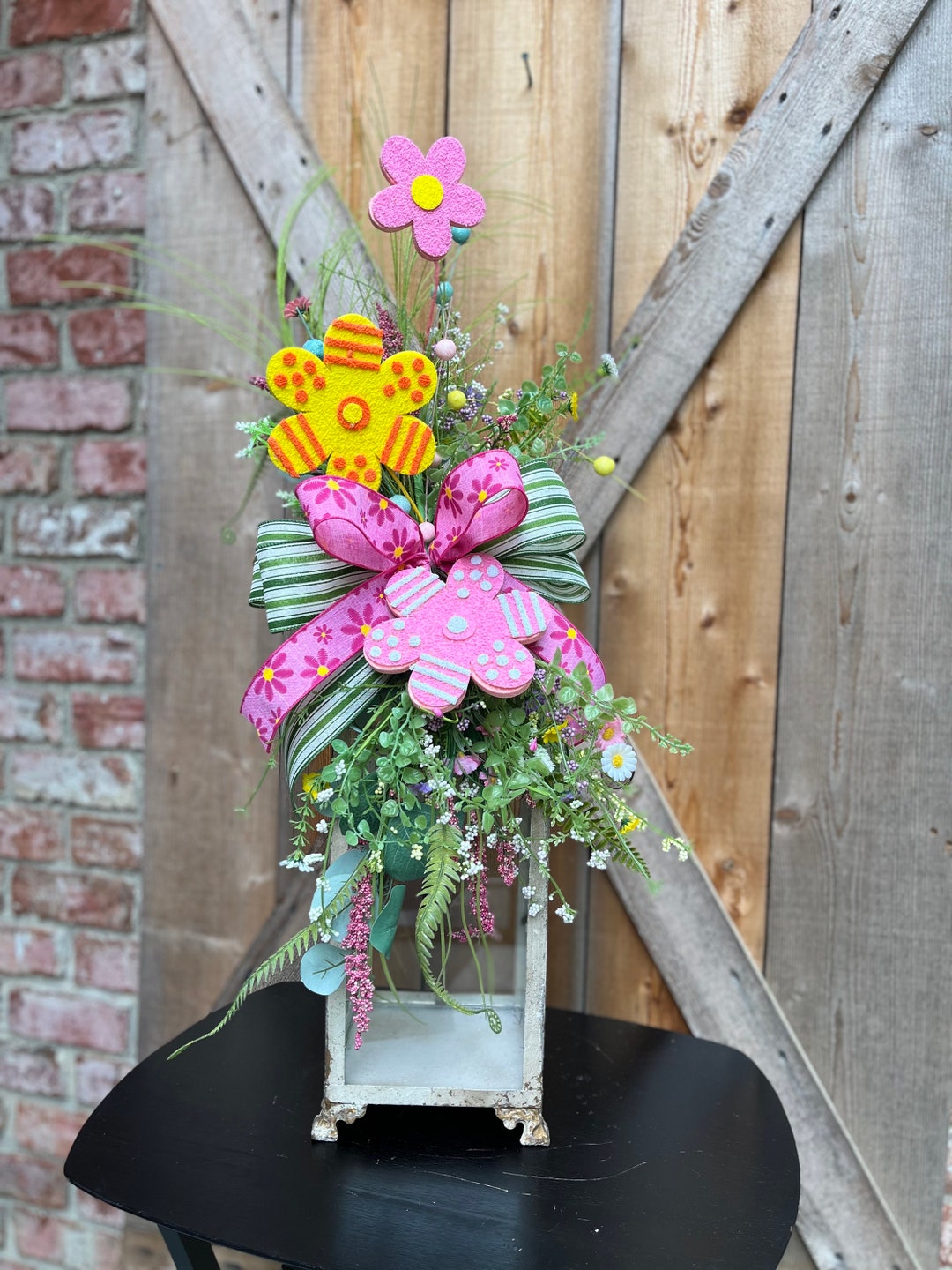 Summer Fun Lantern Swag, Pink and Yellow Lantern Swag, Flamingo ...