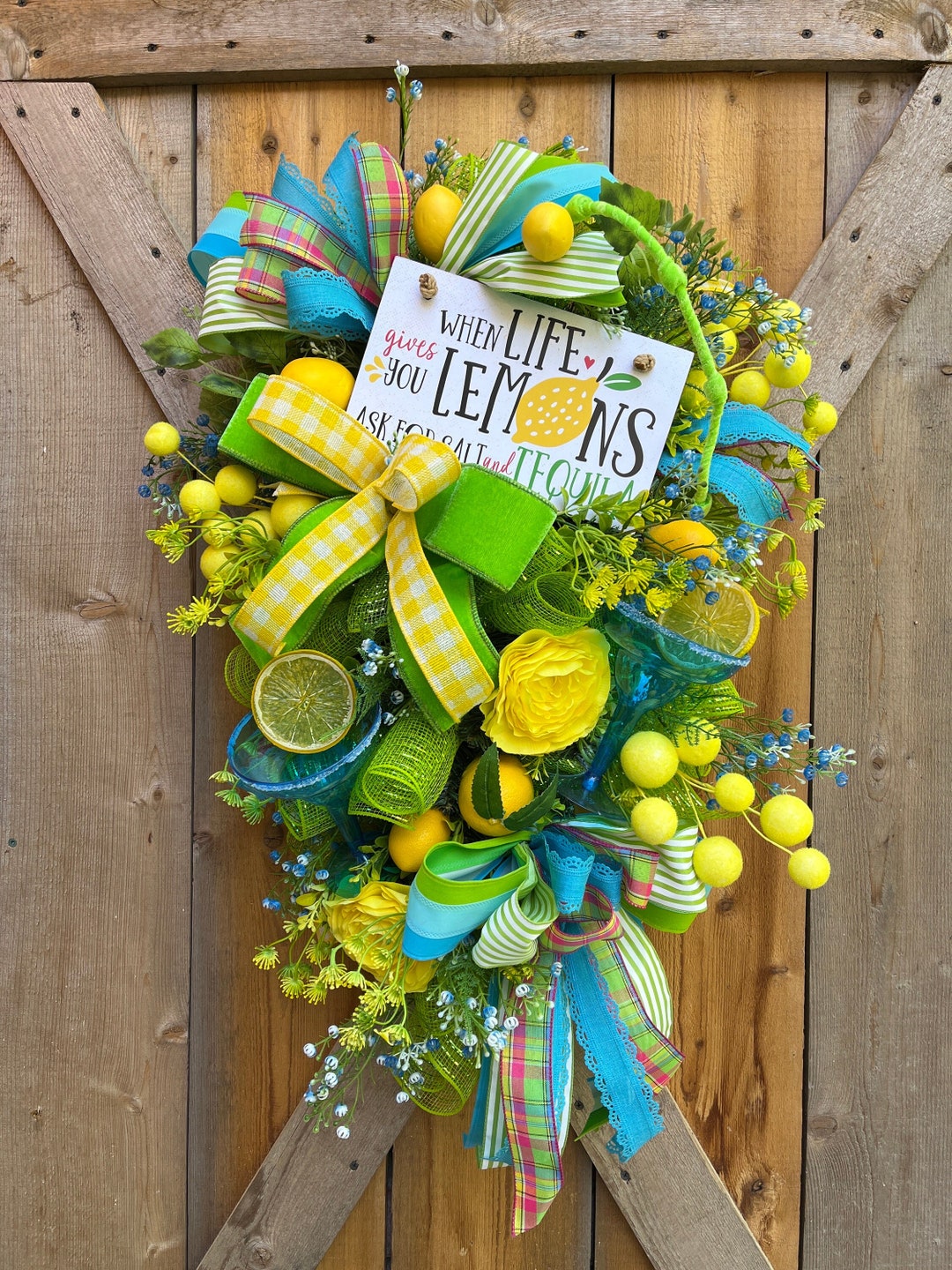 Funny Party Wreath, Bar Wreath: Gift, Beach Wreath, Drinking Wreath ...