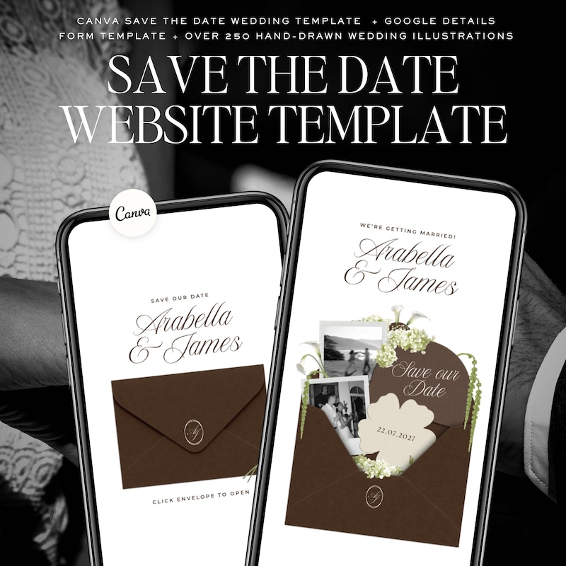 Espresso Save the Date - Etsy