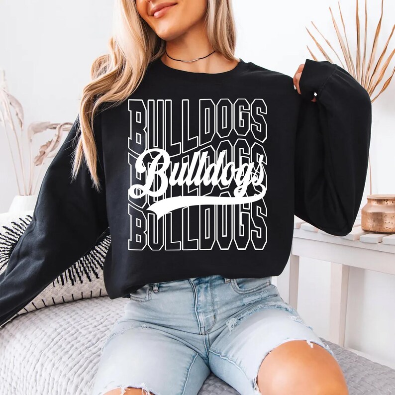 Bulldogs Mascot PNG, School Spirit Varsity Script Design, Game Day Team ...