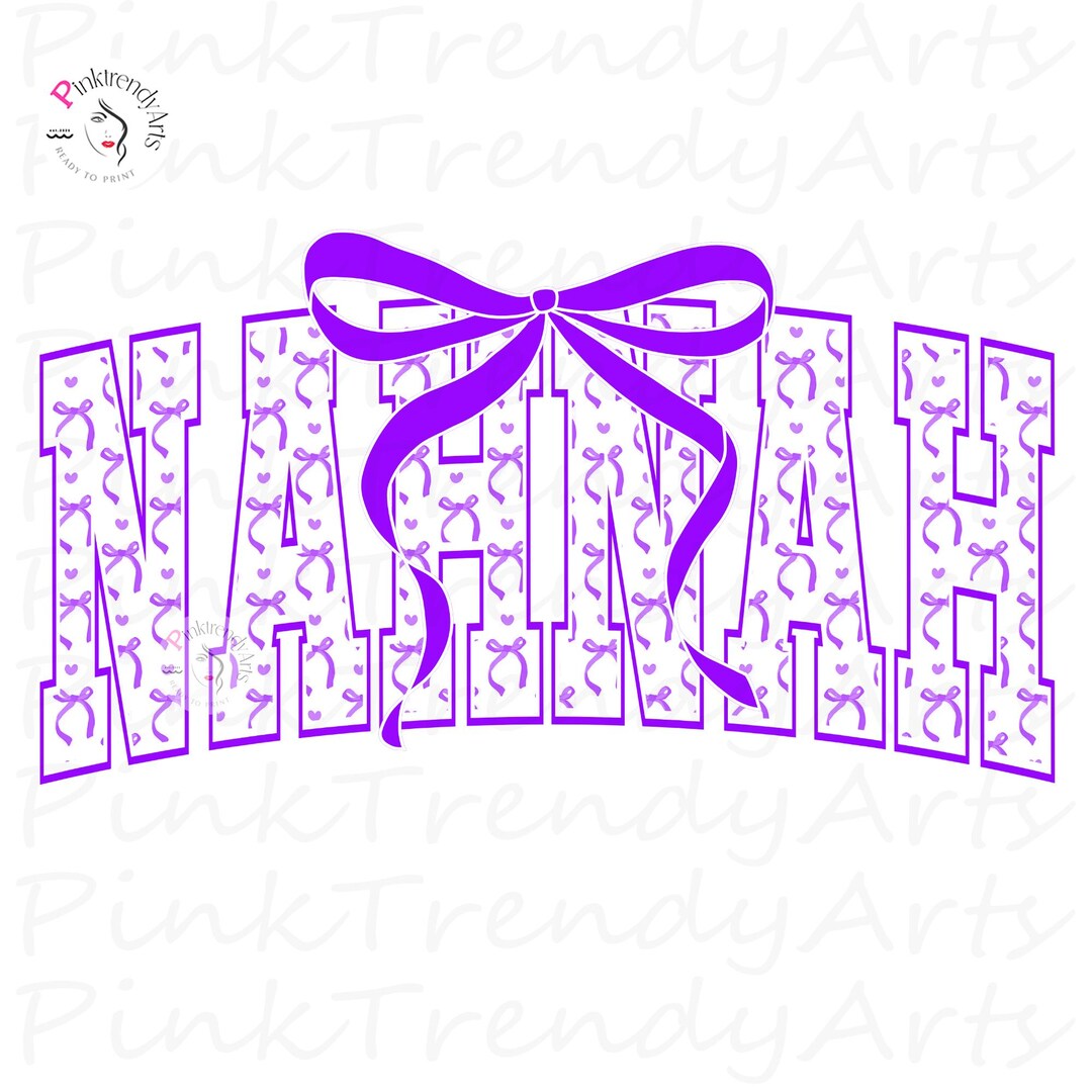 Nahnah Bow PNG Coquette Varsity Typography Shirt Design Grandma Gift ...